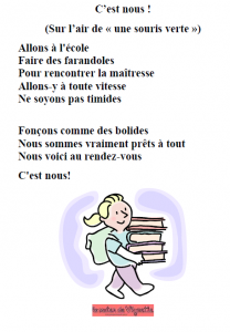 Poésies et chants rentrée des classes | La Mater de Vlynette