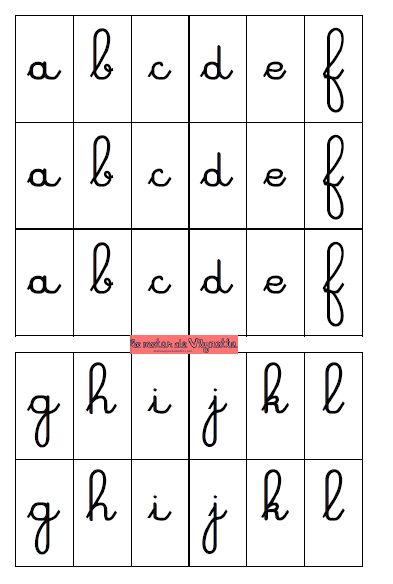 L’alphabet dans les 4 écritures | La Mater de Vlynette