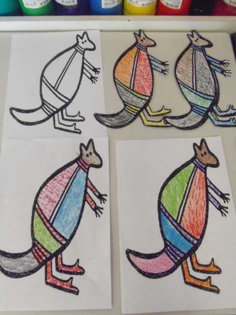 Le tableau du kangourou des petites sections | La Mater de Vlynette