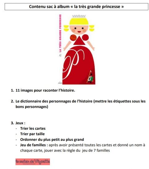 Sac à album la très grande princesse | La Mater de Vlynette