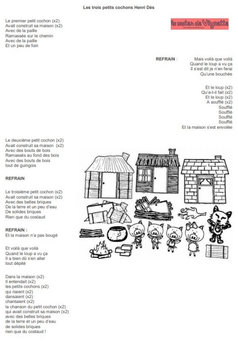 Les trois petits cochons | La Mater de Vlynette