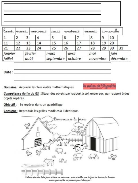Fiches de travail La petite poule rousse | La Mater de Vlynette